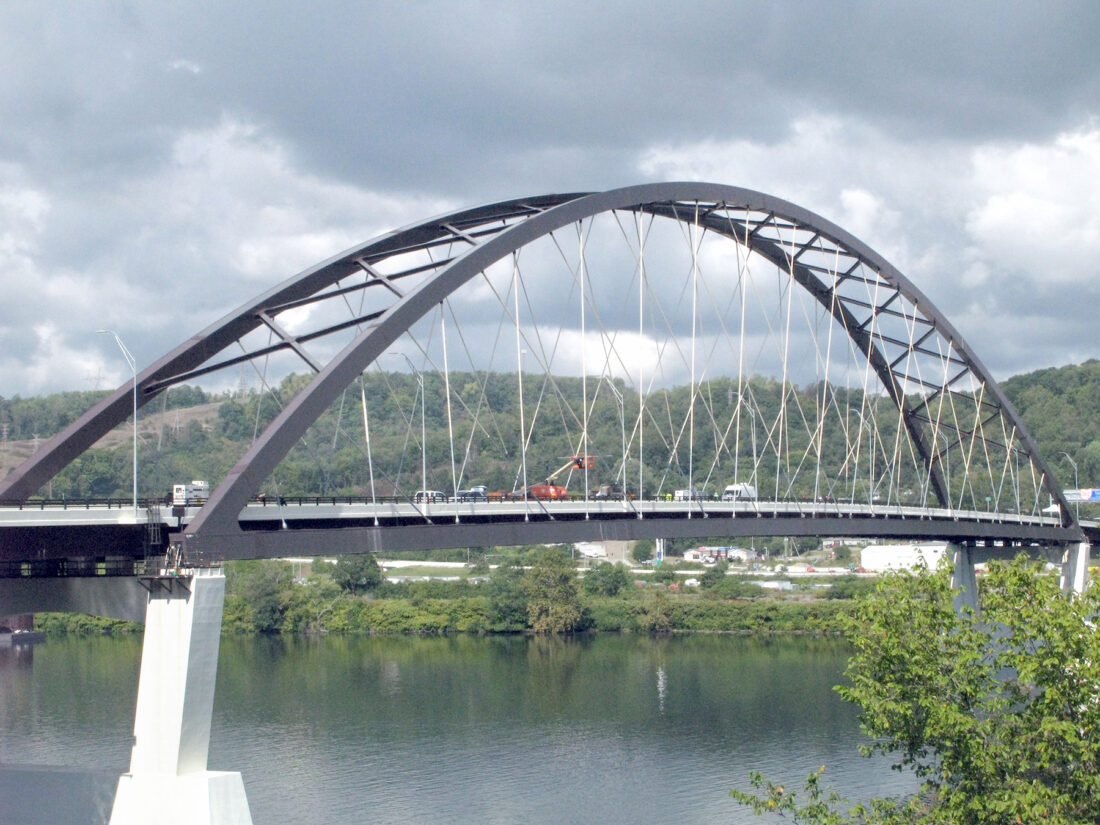 Ohio River Bridges Poster Lewis And Clark Bridge On The Ohio River In